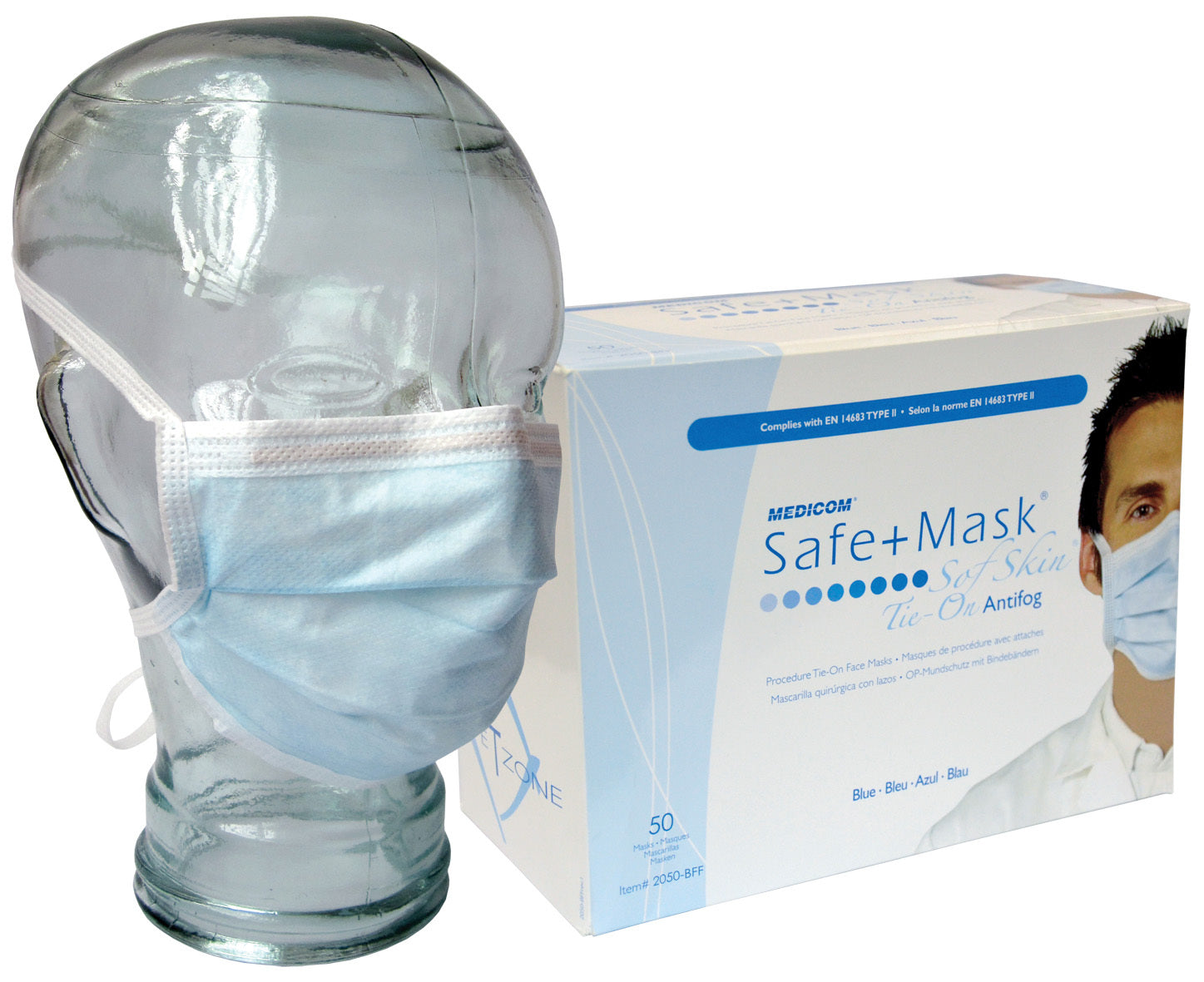 Face Masks - SAFE+MASK SOF-SKIN ANTI-FOG TIE-ON MASK LVL3 – Disposable ...