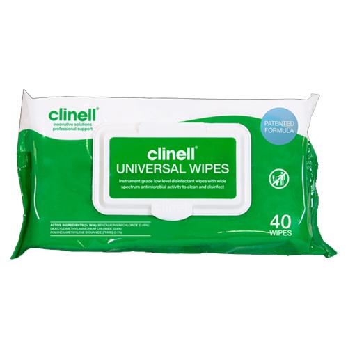Clinell Universal Disinfectant Wipes - Easy to carry flat pack ...