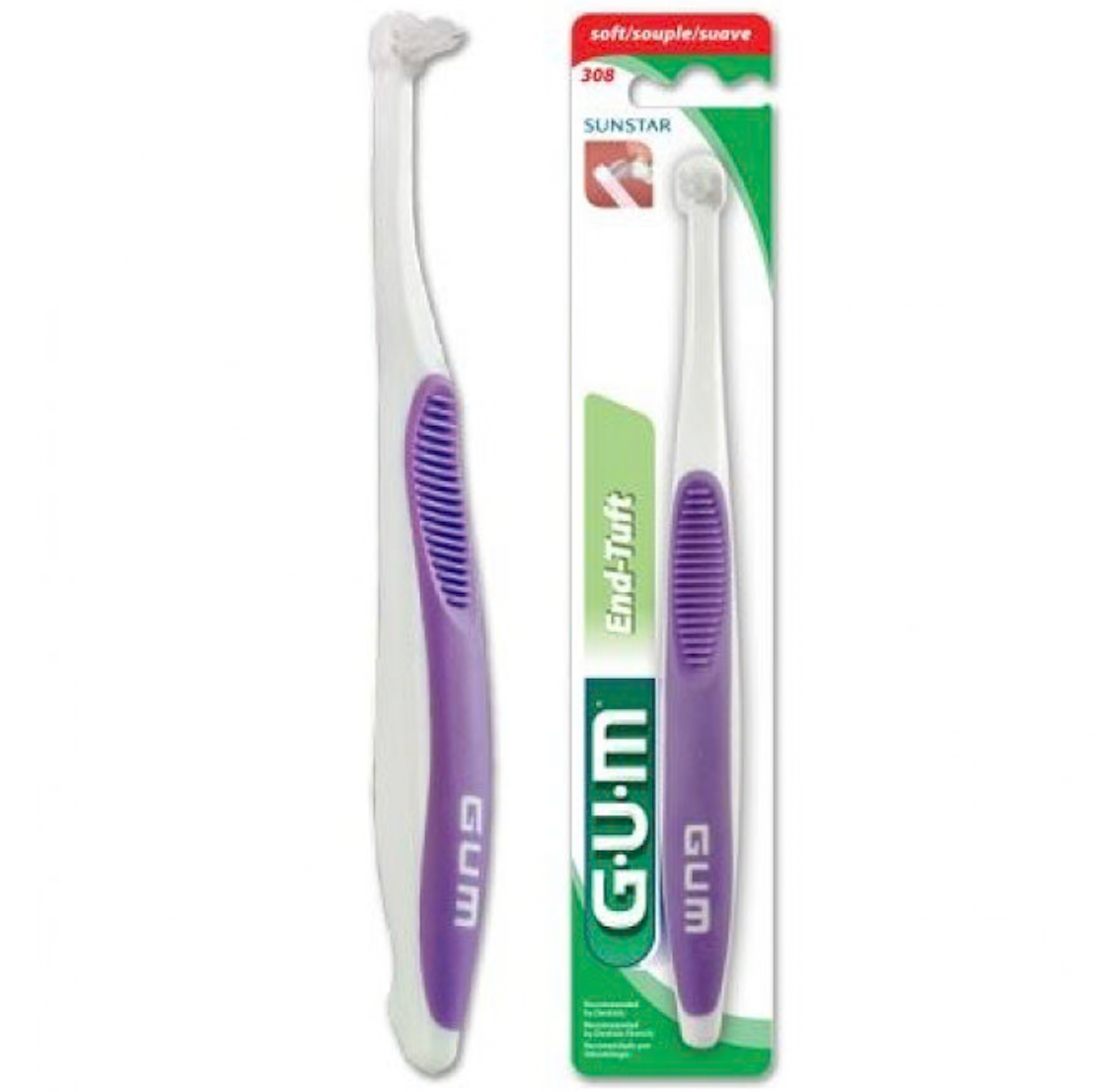 GUM® END-TUFT Toothbrush - For Difficult-to-Reach Areas Cleaning ...