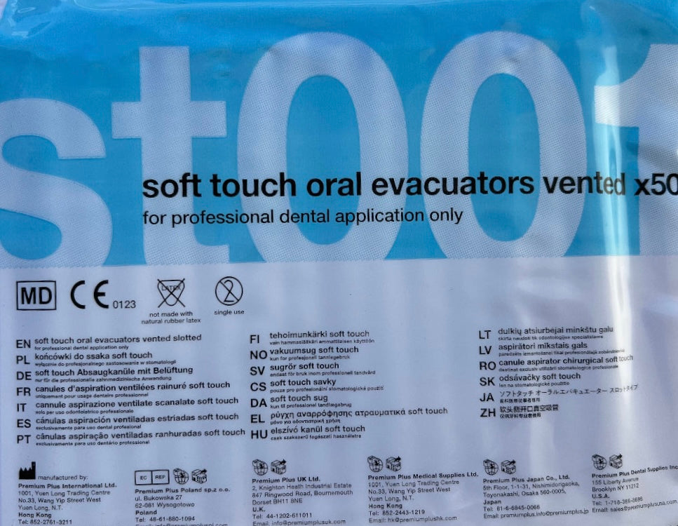 Oral Evacuators - HVE Suction Blue Soft Tip – Disposable Medical ...