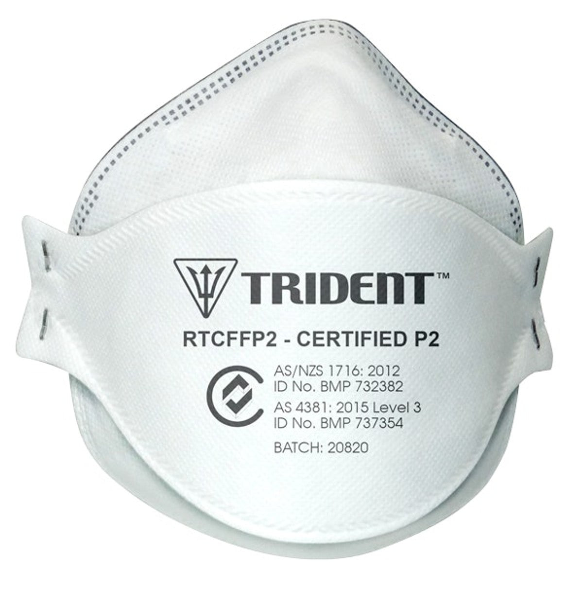 Face Masks - P2/N95 Level-3 Respirator Ear Loop 20pcs - Trident ...