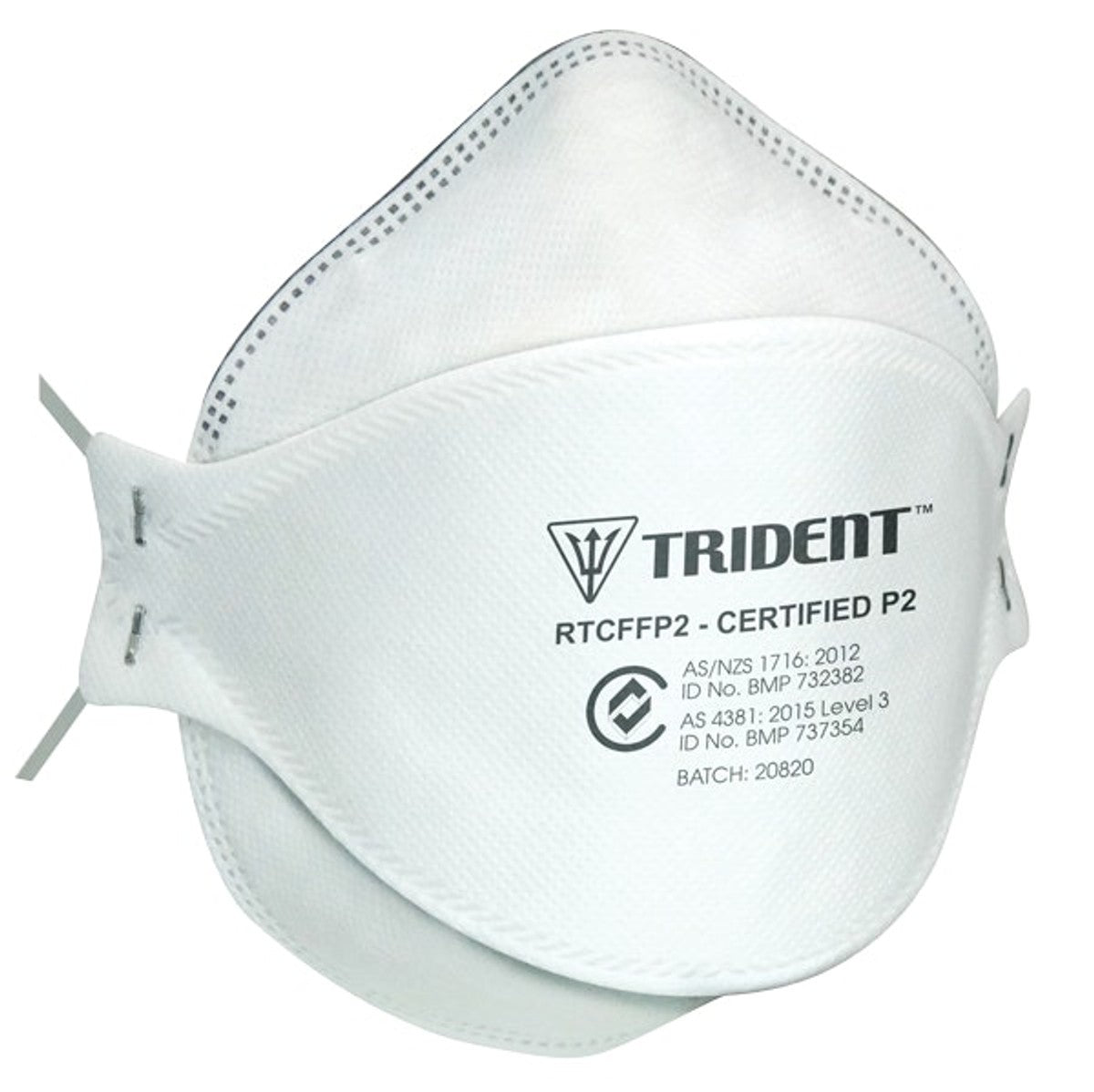 Face Masks - P2/N95 Level-3 Respirator Ear Loop 20pcs - Trident ...